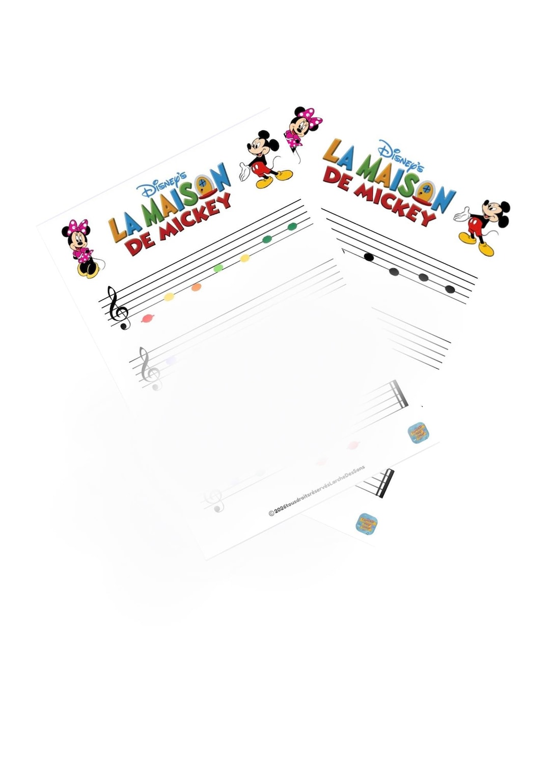 Beginner Sheet Music – Theme Inspired by the Opening Credits of “mickey ...
