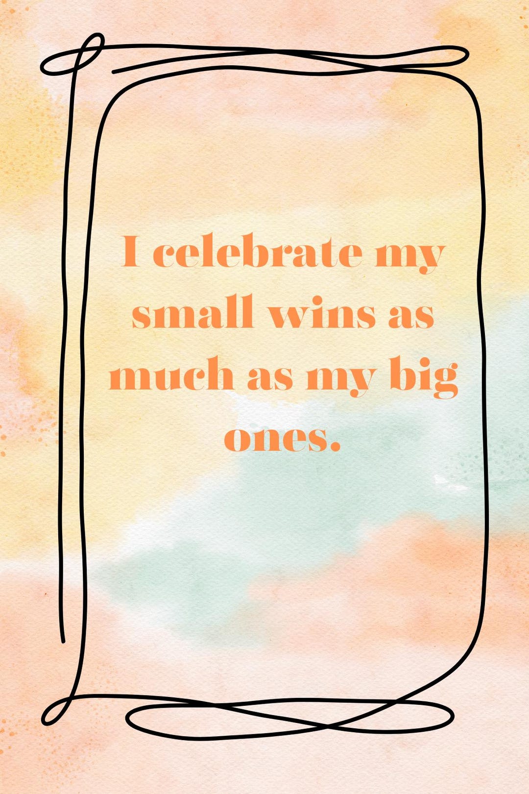Watercolor Positive Affirmation Cards Digital Download, Printable Self ...