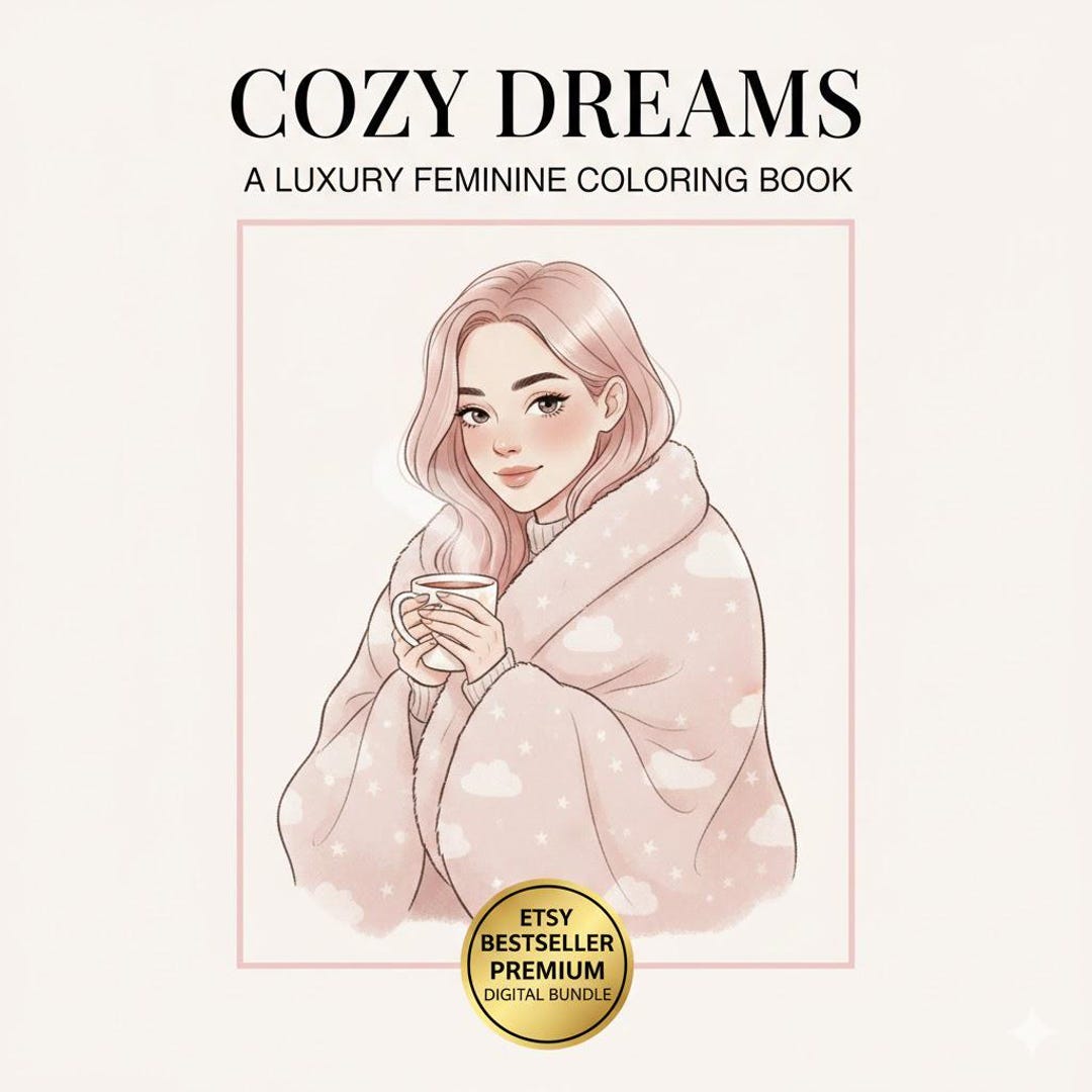 Kawaii Cozy Coloring Book Bundle for Teens and Adults | Cute Relaxing ...