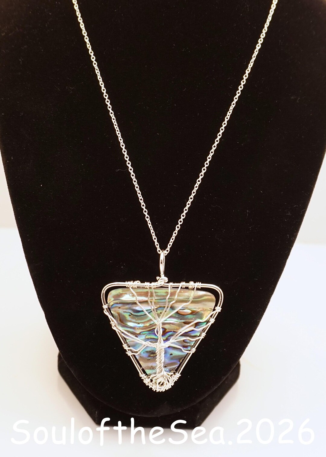 Handmade Abalone Tree of Life Nabla Necklace Divine Feminine\water ...