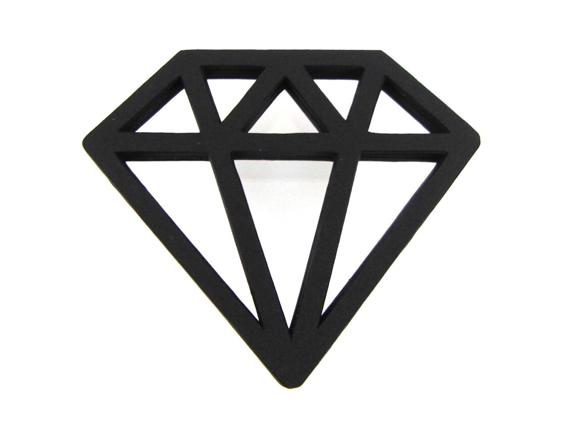 Diamond Paper Cut Outs Set of 25 - Etsy