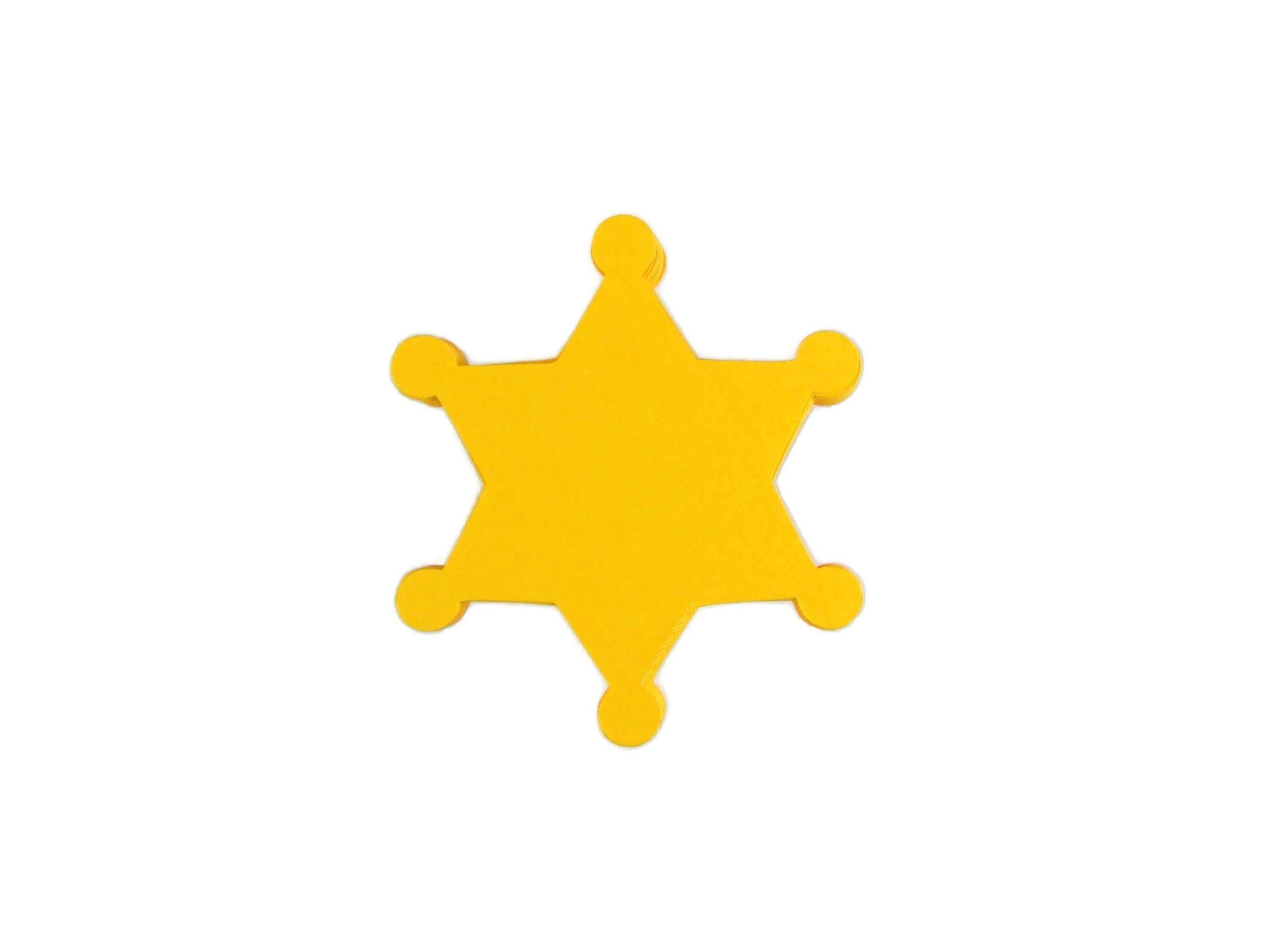 Sheriff Badge Paper Cut Outs Set of 25 - Etsy