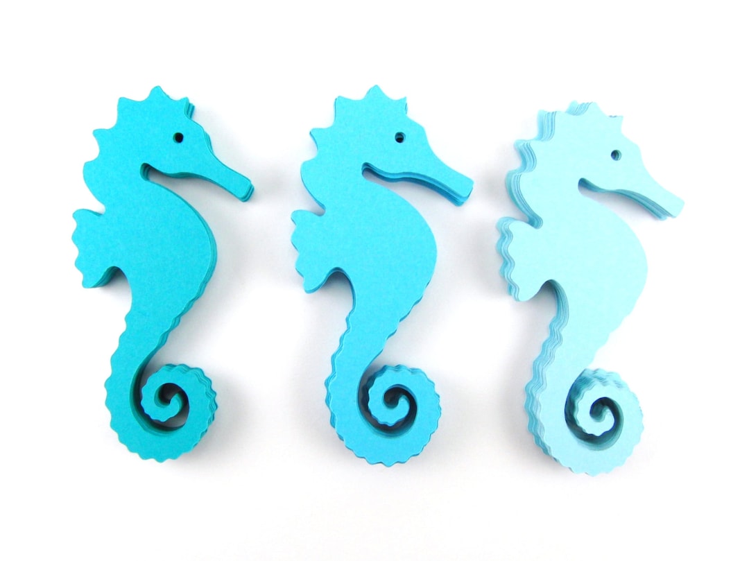 Seahorse Paper Cut Outs Set of 25 - Etsy