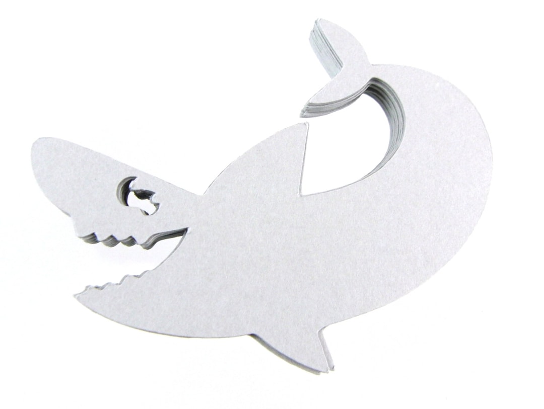 Shark Paper Cut Outs Set of 25 - Etsy