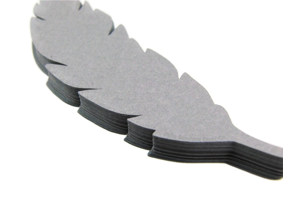 Feather Paper Cut Outs Set of 25 | Etsy