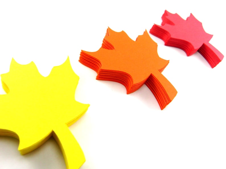 Maple Leaf Paper Cut Outs Set of 25 - Etsy