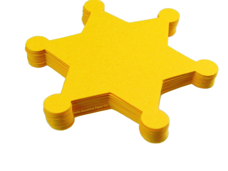 Sheriff Badge Paper Cut Outs Set of 25 - Etsy