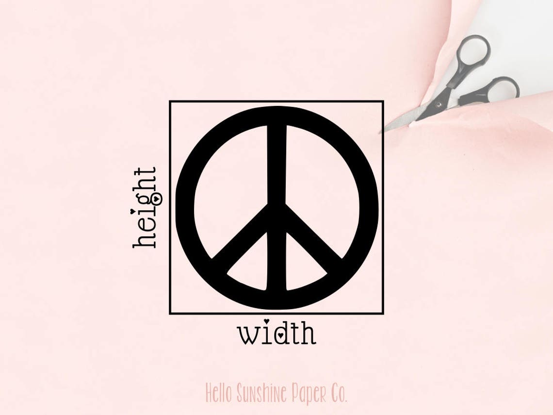 Peace Sign Paper Cut Outs Set of 25 - Etsy