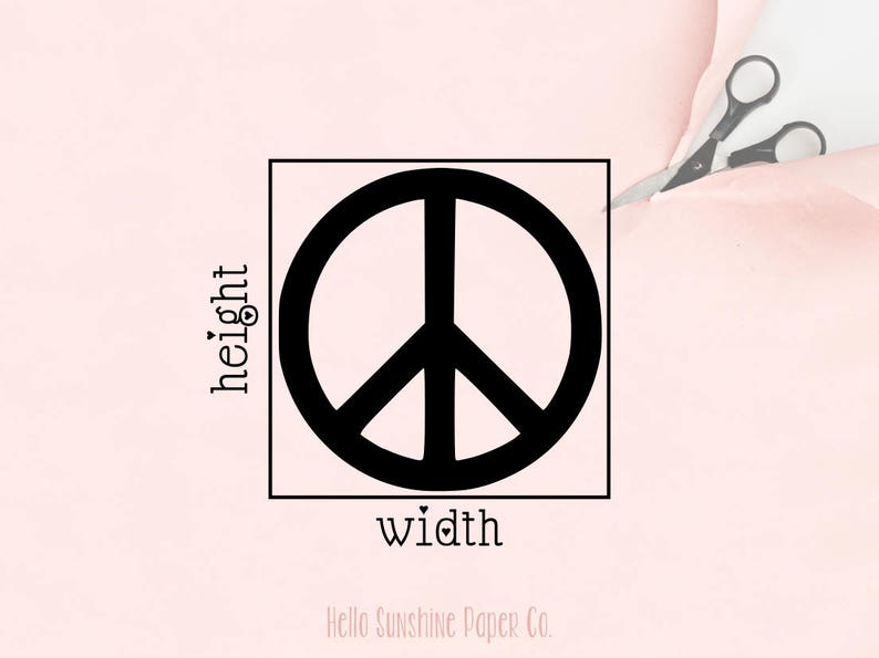 Peace Sign Paper Cut Outs Set of 25 - Etsy