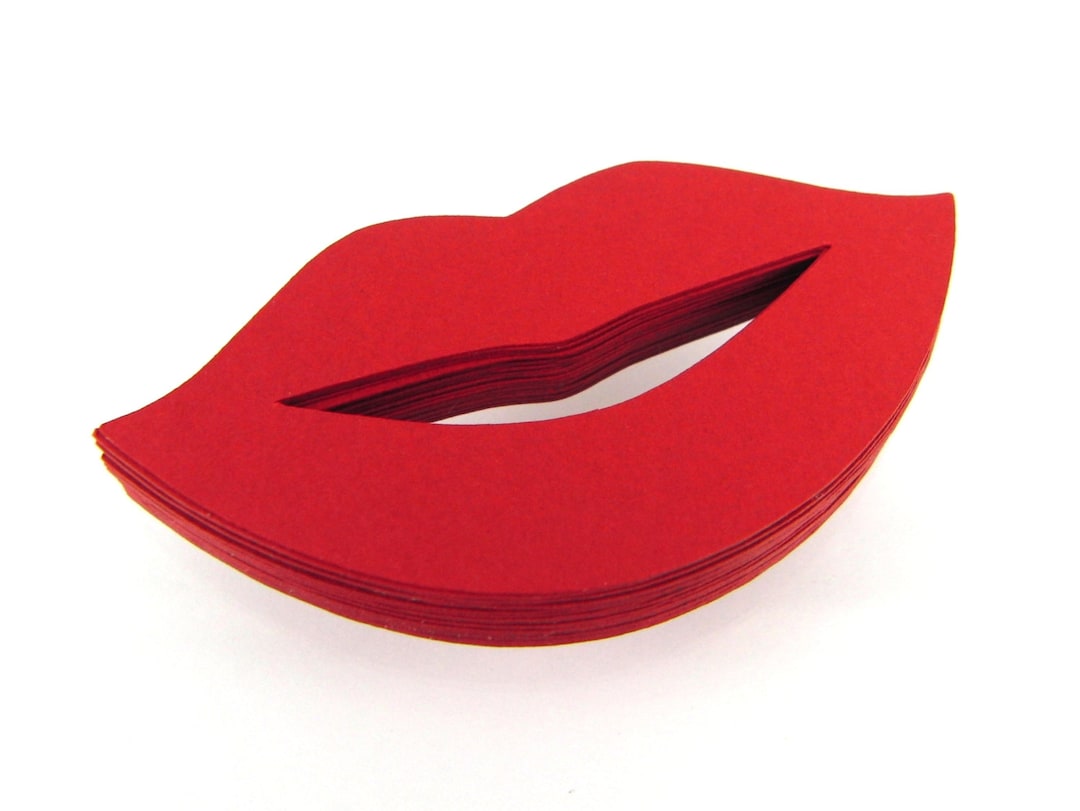 Lips Paper Cut Outs Set of 25 - Etsy