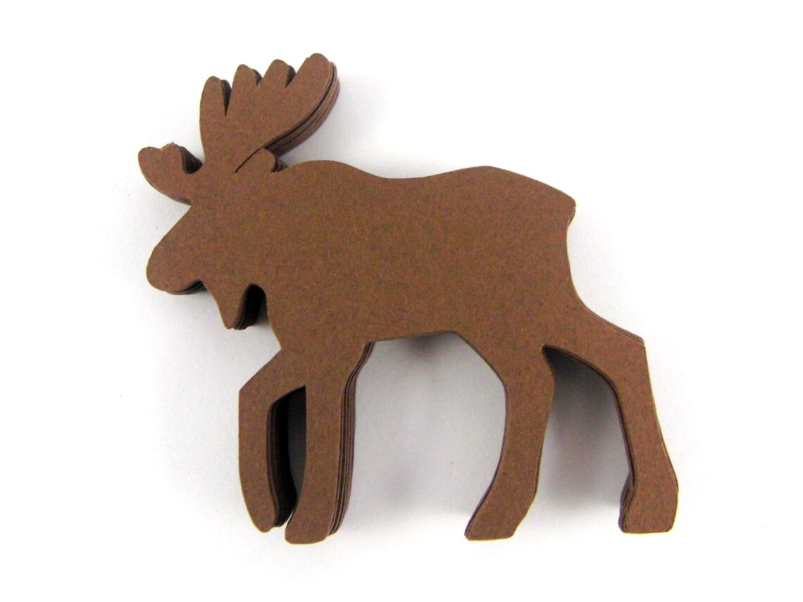 Moose Paper Cut Outs Set of 25 - Etsy