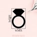 Diamond Ring Paper Cut Outs Set of 25 - Etsy