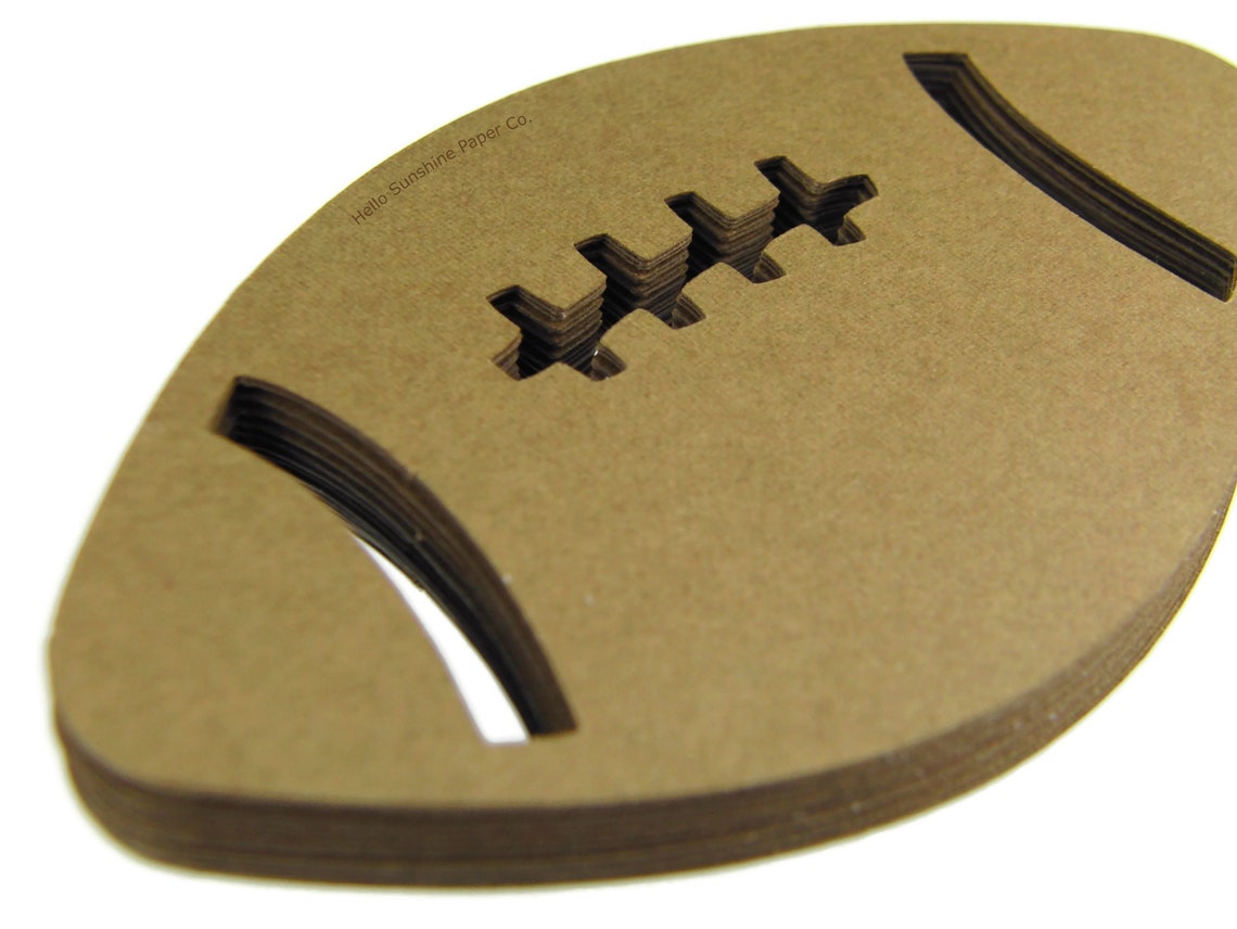 Football Paper Cut Outs Set of 25 | Etsy