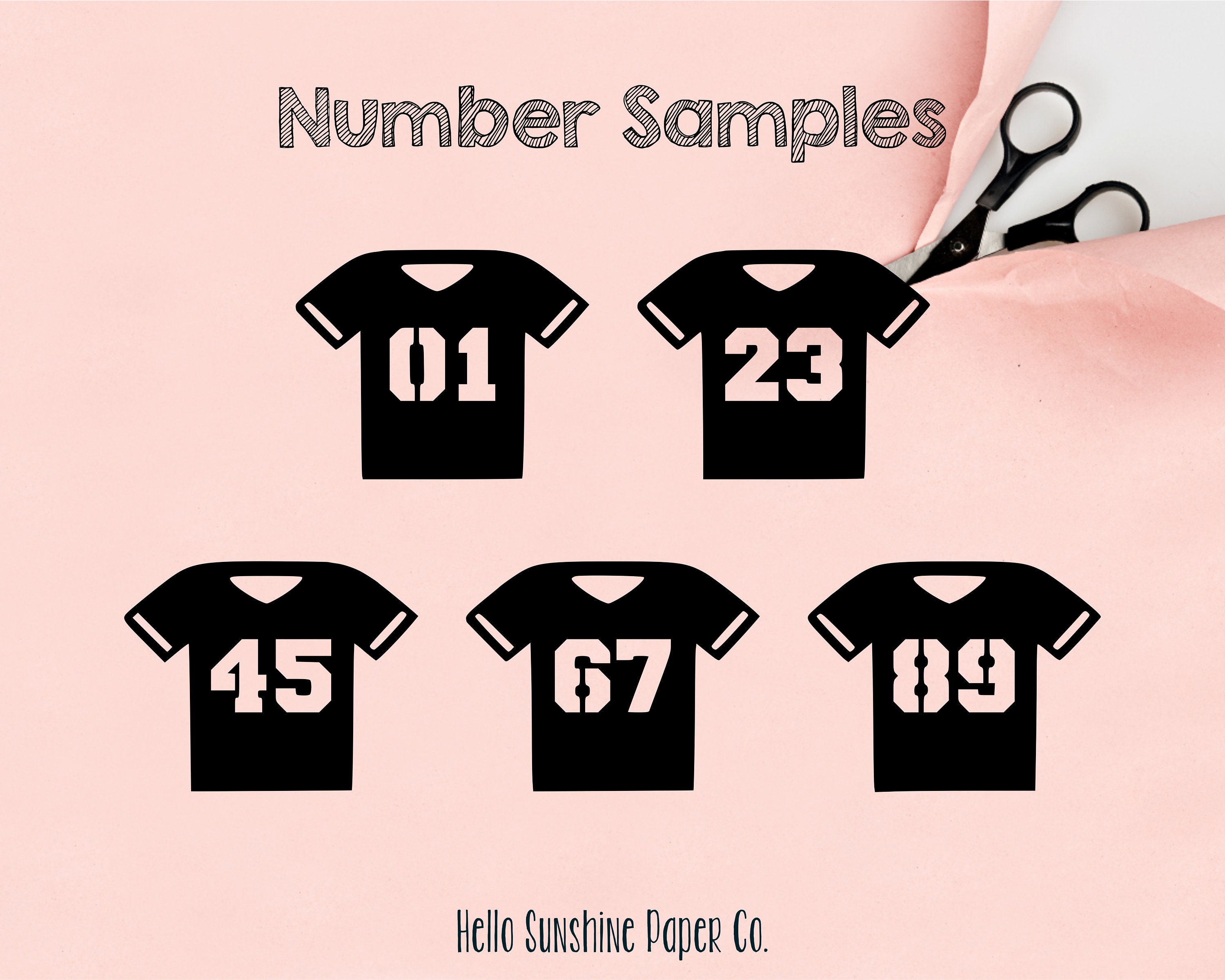 Custom Jersey Paper Cut Outs Set of 25 - Etsy