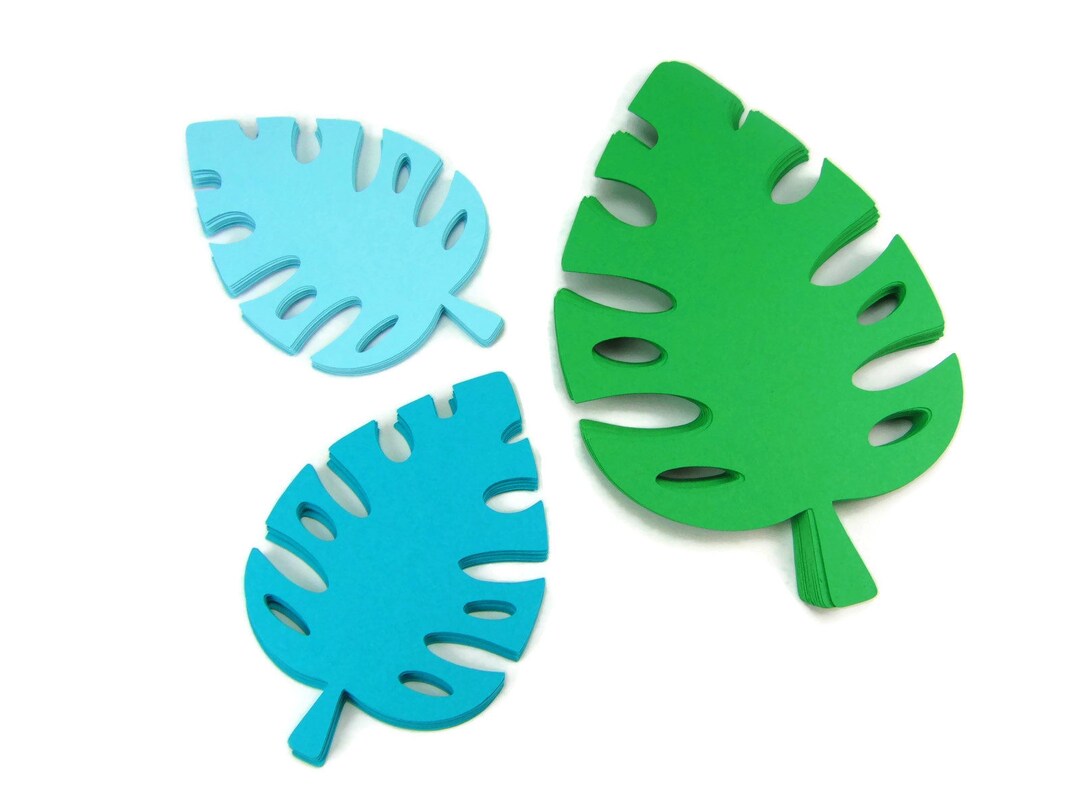 Tropical Leaf Paper Cut Outs Set of 25 - Etsy