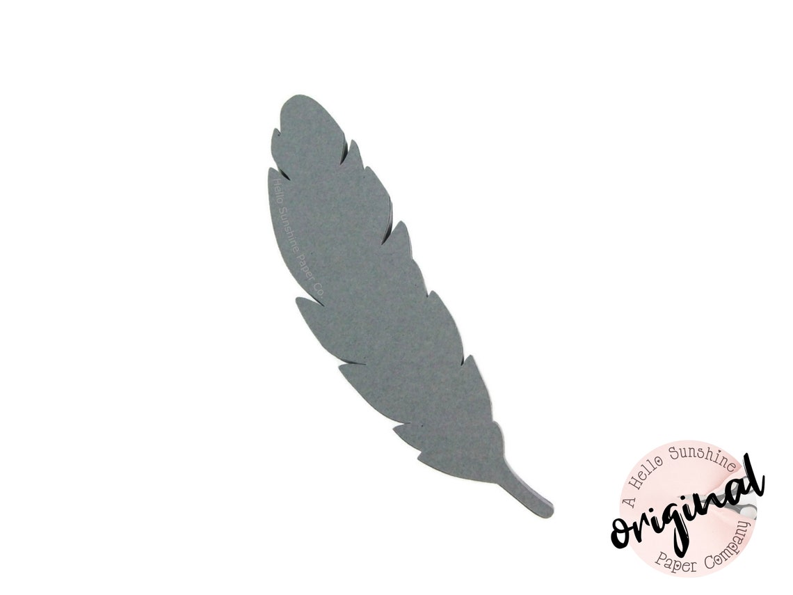 Feather Paper Cut Outs Set of 25 | Etsy