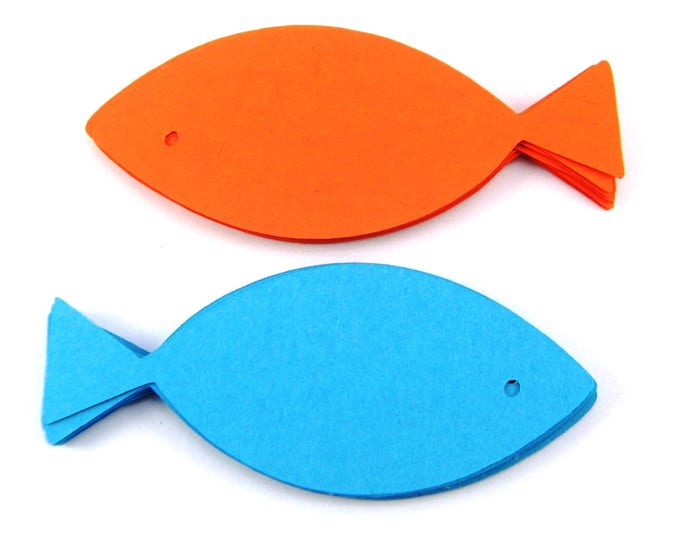 Fish Paper Cut Outs Set of 25 - Etsy