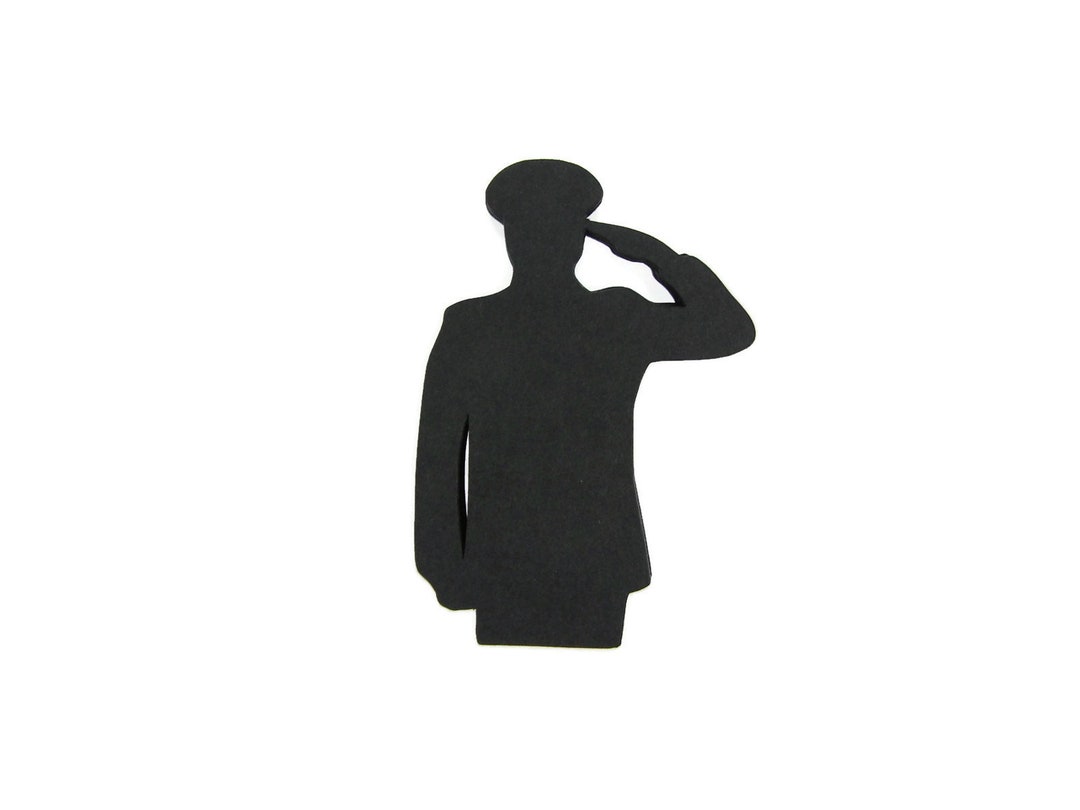 Saluting Solider Paper Cut Outs Set of 25 - Etsy