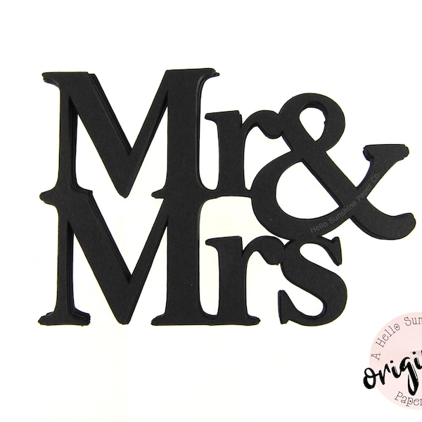 Mr and Mrs Die Cut - Etsy