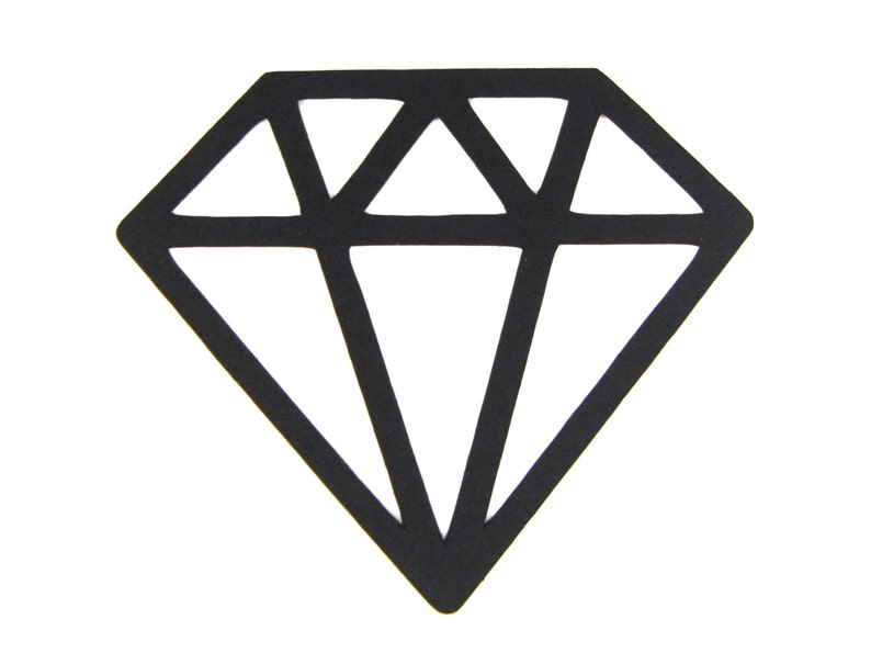 Diamond Paper Cut Outs Set of 25 - Etsy