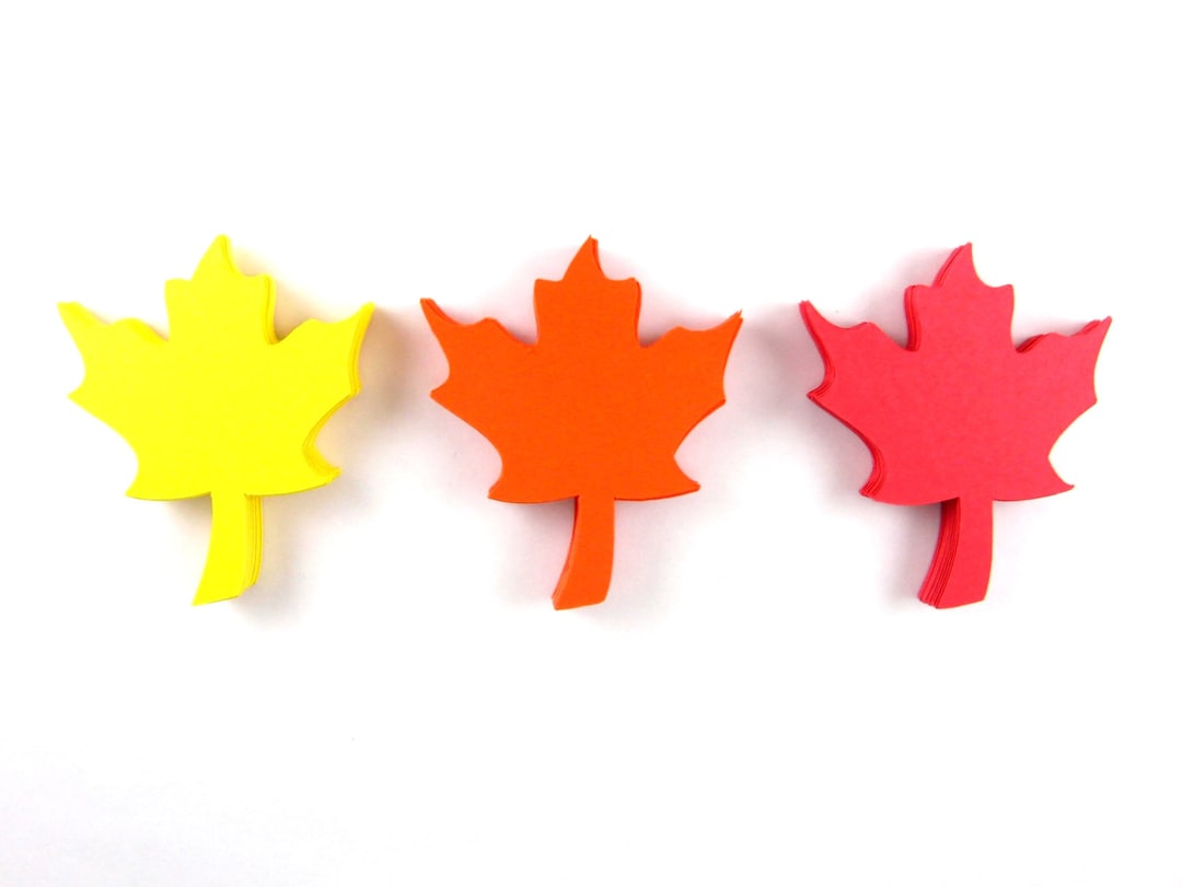 Maple Leaf Paper Cut Outs Set of 25 - Etsy