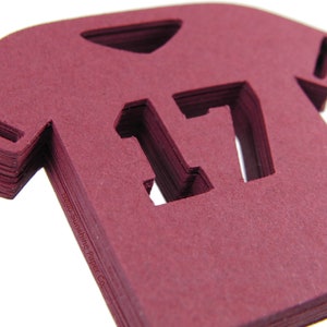 Custom Jersey Paper Cut Outs Set of 25 - Etsy