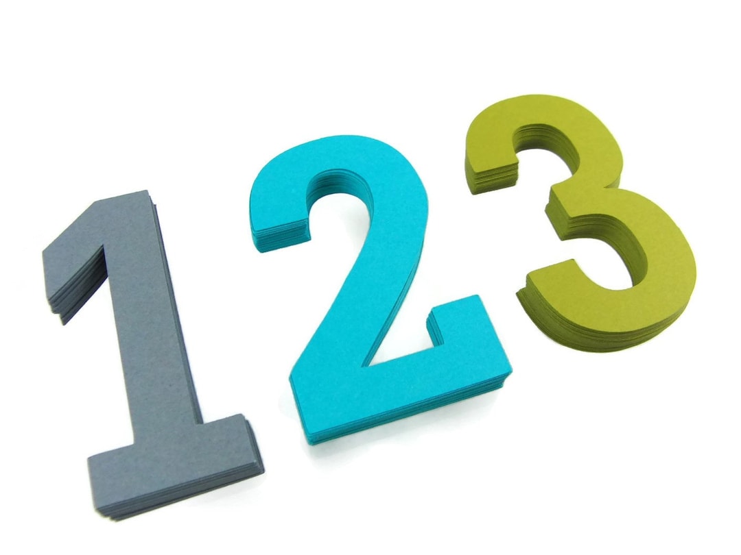 Number Paper Cut Outs Set of 25 - Etsy