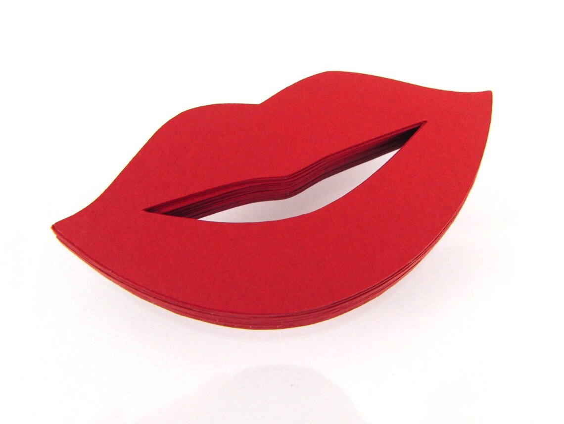 Lips Paper Cut Outs Set of 25 - Etsy