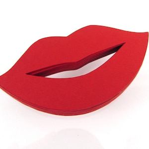 Lips Paper Cut Outs Set of 25 - Etsy