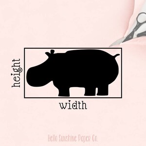 Hippo Paper Cut Outs Set of 25 - Etsy