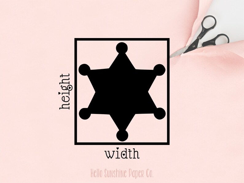 Sheriff Badge Paper Cut Outs Set of 25 | Etsy