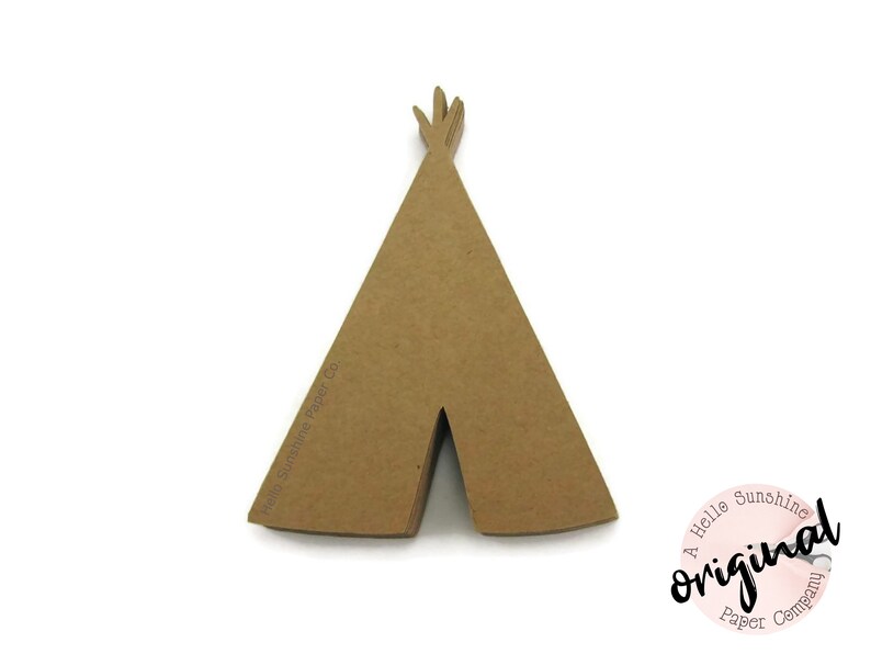 Teepee Paper Cut Outs Set of 25 - Etsy