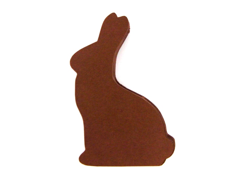 Chocolate Bunny Paper Cut Outs Set of 25 - Etsy