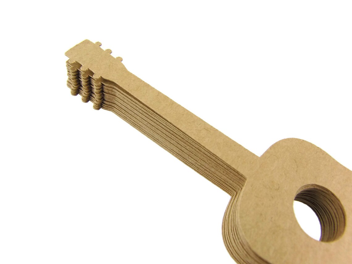 Guitar Paper Cut Outs Set of 25 | Etsy