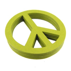 Peace Sign Paper Cut Outs Set of 25 - Etsy