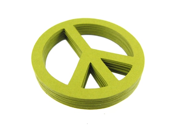 Peace Sign Paper Cut Outs Set of 25 - Etsy