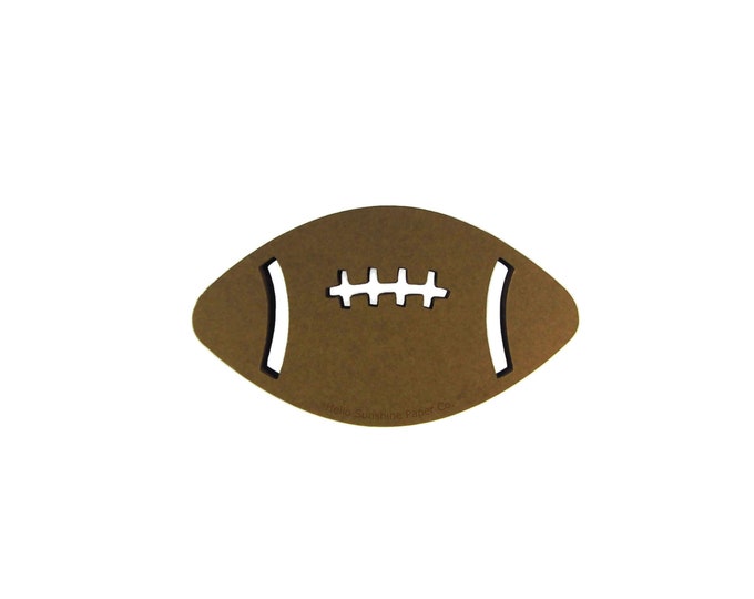 Football Cutouts - 12 Football Die Cuts - Football Party Tags - Sports ...