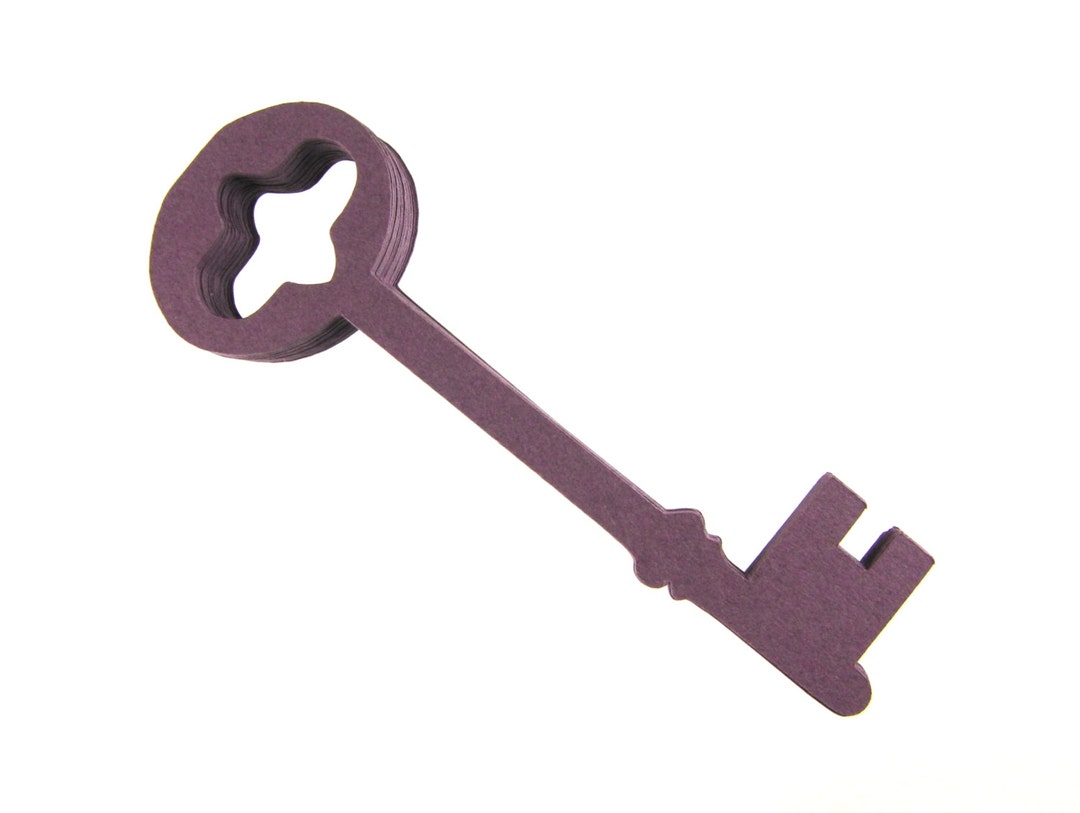 Skeleton Key Paper Cut Outs Set of 25 - Etsy