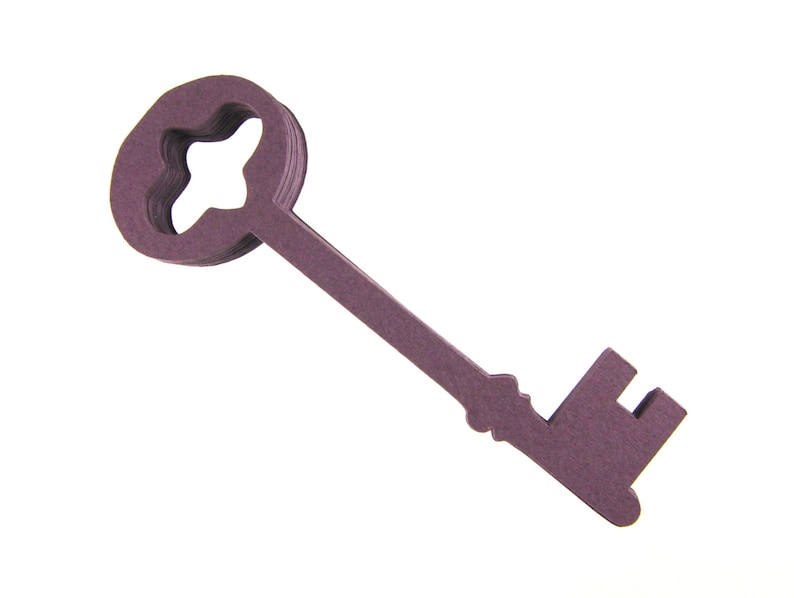 Skeleton Key Paper Cut Outs Set of 25 - Etsy