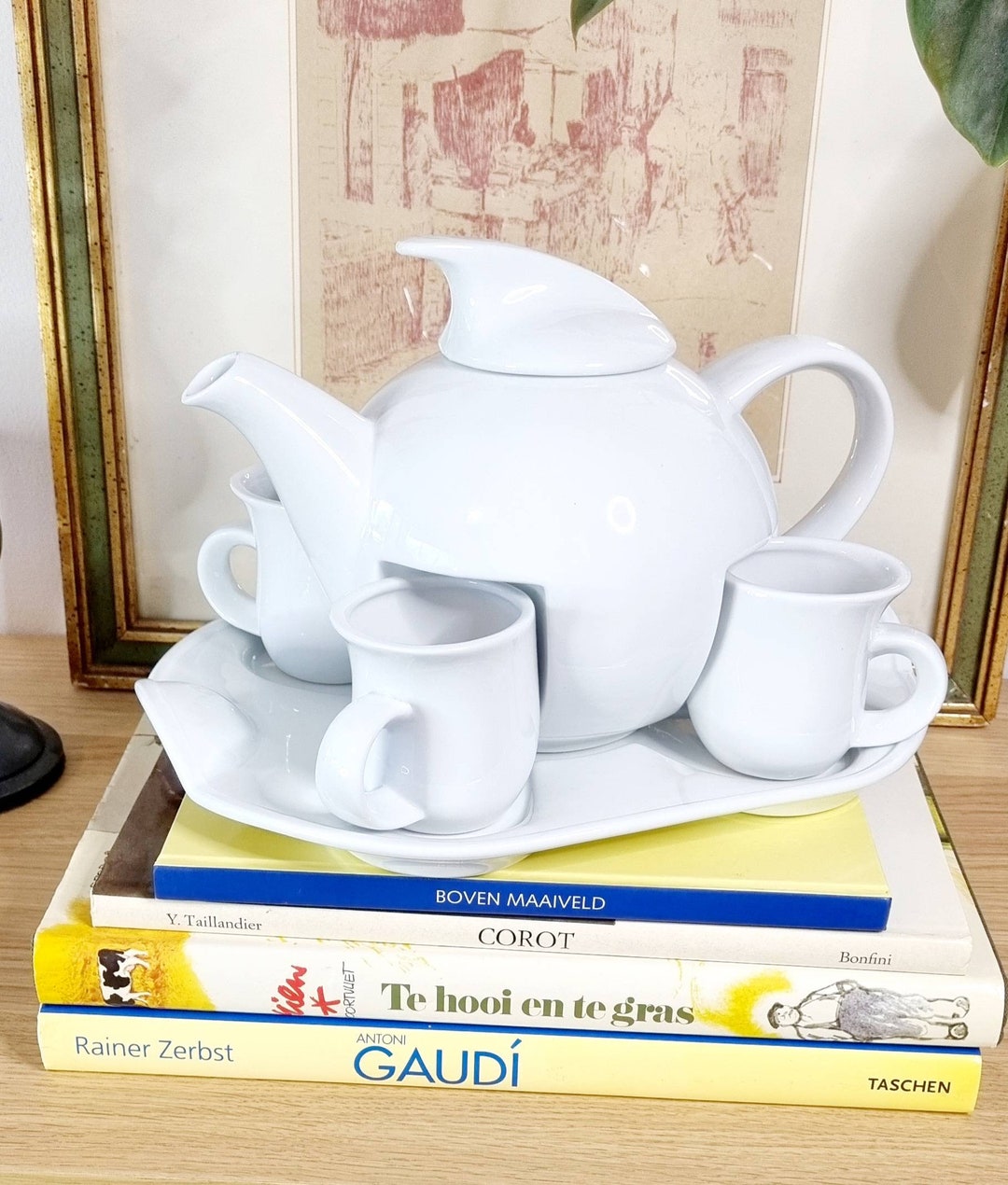 White Ceramic Nesting Tea Set. Captain Picard's Teaset. - Etsy