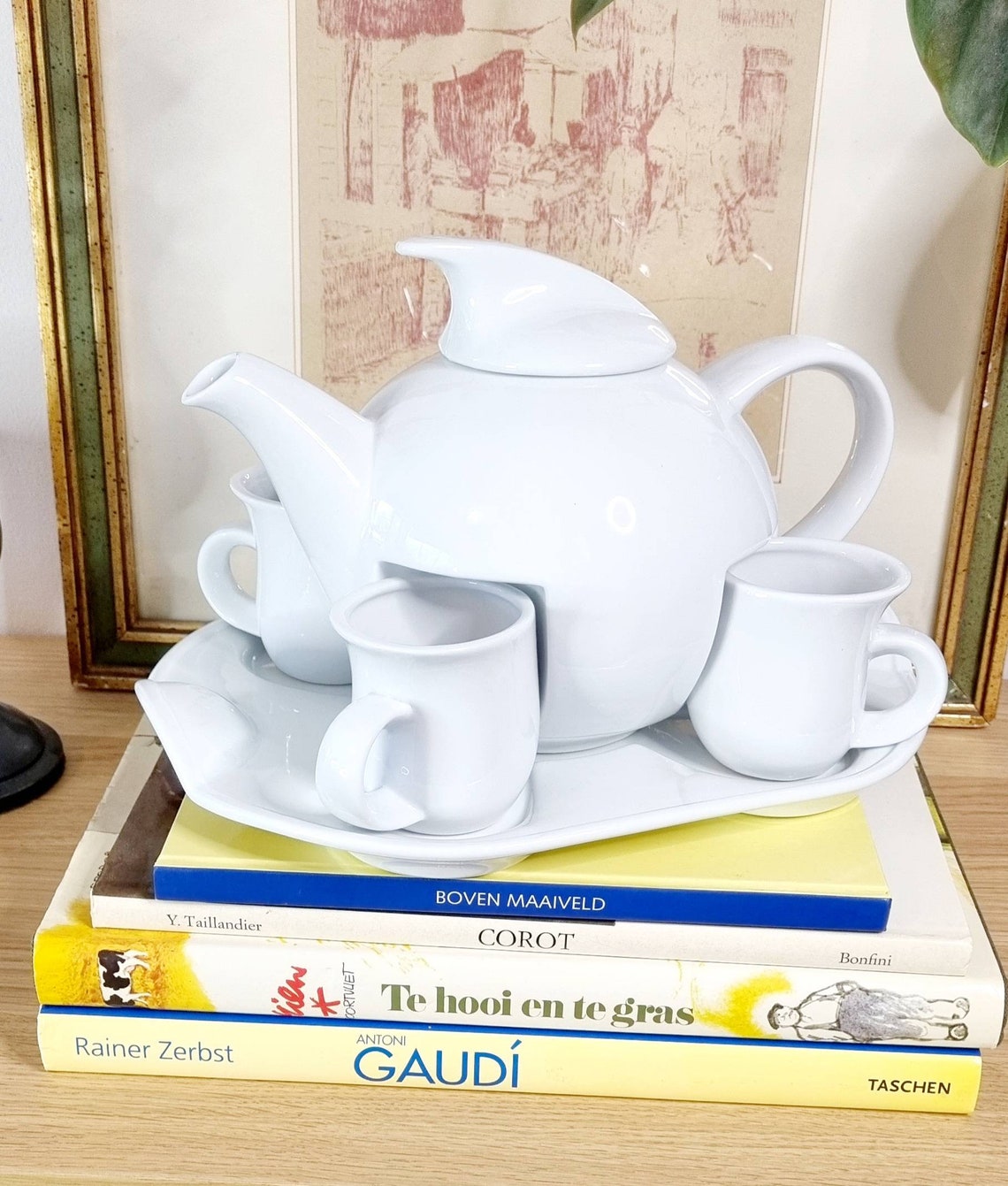 White Ceramic Nesting Tea Set. Captain Picard's Teaset. - Etsy