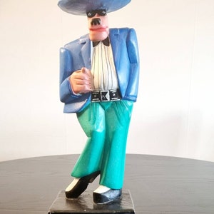 Wooden Sculpture of Coyote Man. Unsigned. - Etsy