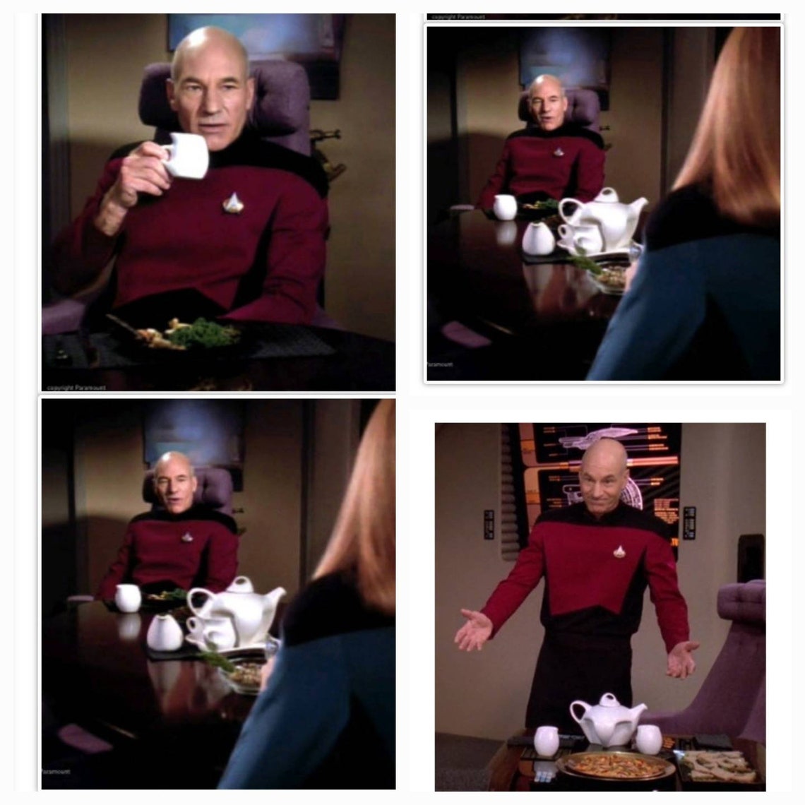 White Ceramic Nesting Tea Set. Captain Picard's Teaset. | Etsy