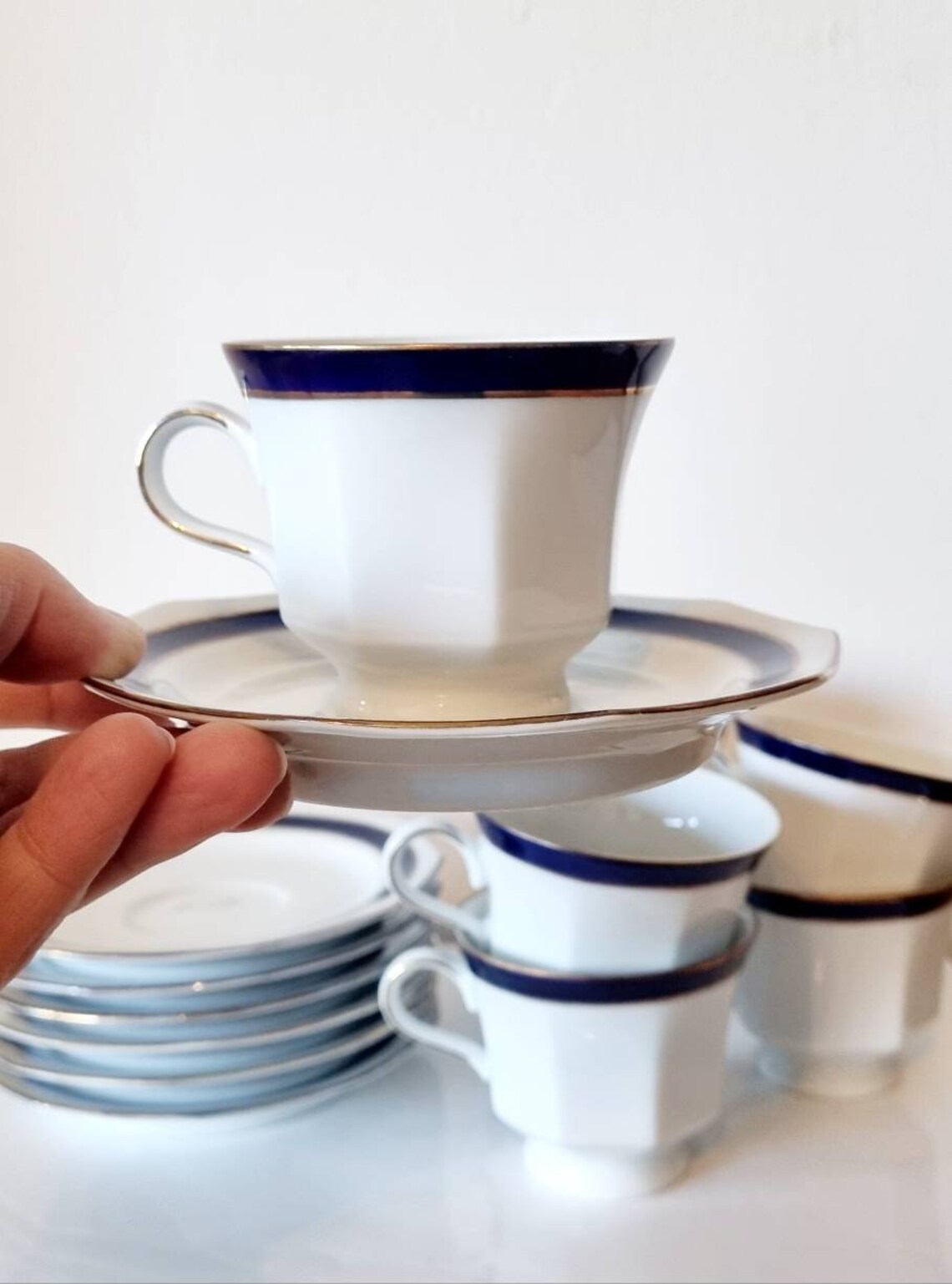 Vintage Bavaria Porcelain Tea Cup and Sausers Set. - Etsy