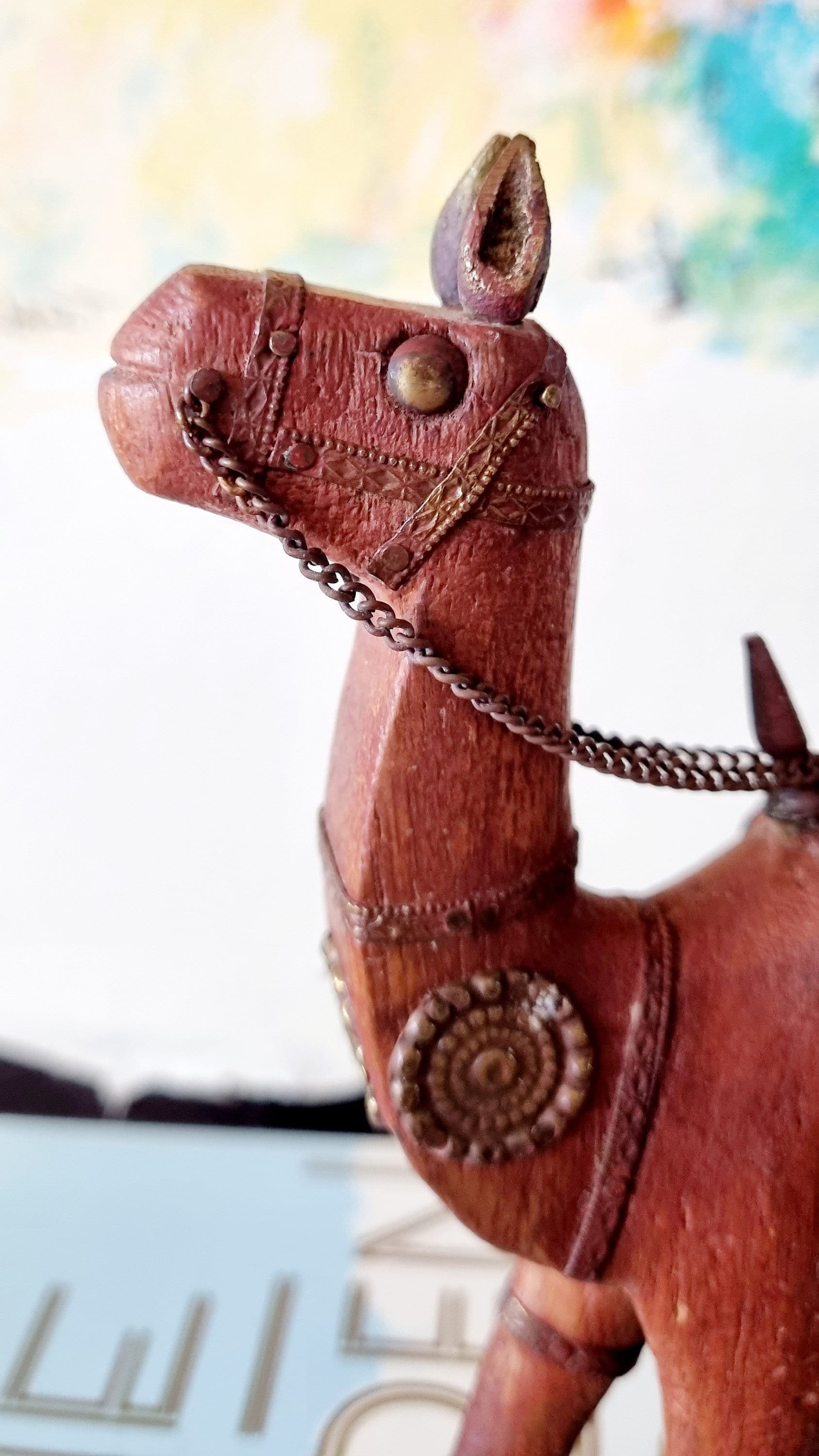 Vintage Carved Wood Camel Figurine. - Etsy