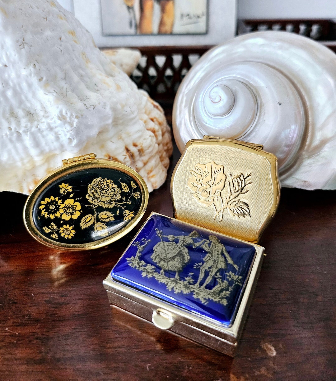 Vintage Set of 3 Pill Boxes - Etsy