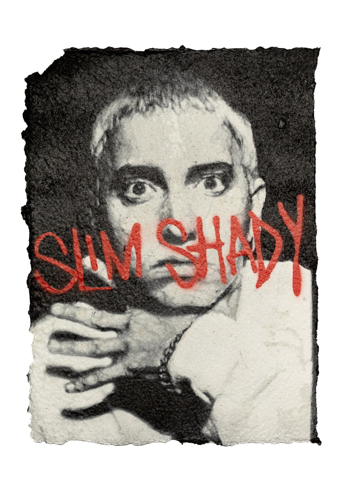 Eminem - SLIM SHADY - A5 Hand Cut Stencil Portrait - Etsy