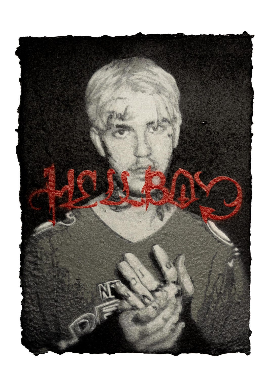 Lil Peep - HELLBOY - A5 Hand Cut Stencil Portrait - Etsy
