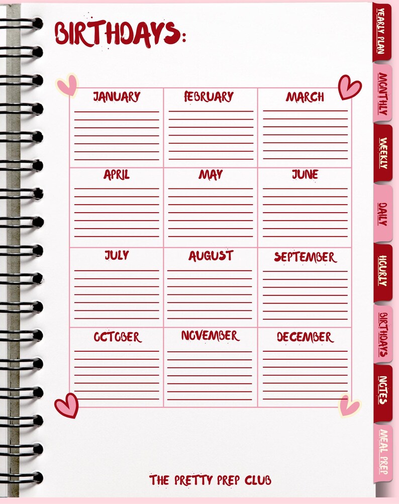 Digital Interactive Girly Planner 2026 | All-in-one Yearly, Monthly ...