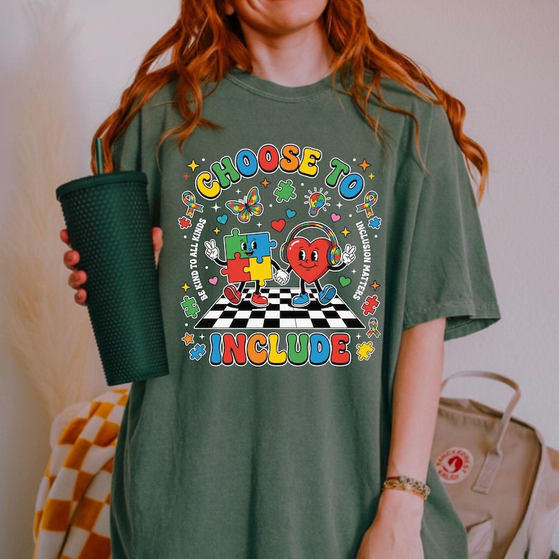 Retro Autism Awareness PNG, Groovy Inclusion Matters Sublimation Design ...